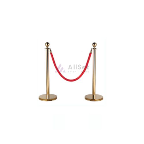 Gold queue pole – AllSet Event Hire