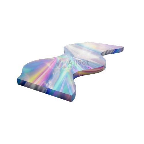 Holographic wavy aisle – AllSet Event Hire